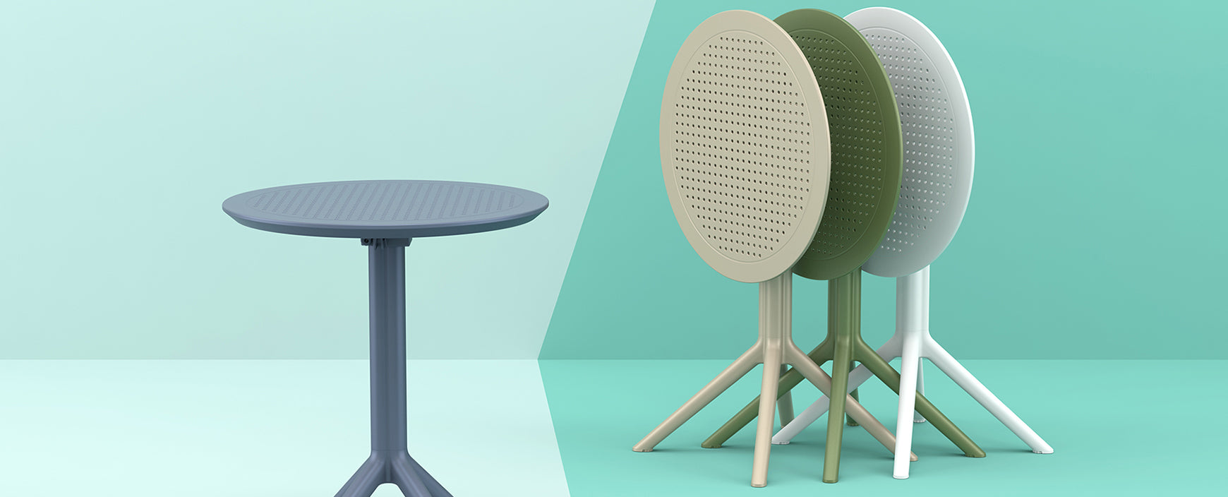 Sky Folding Table 600Dia – Issa Furniture