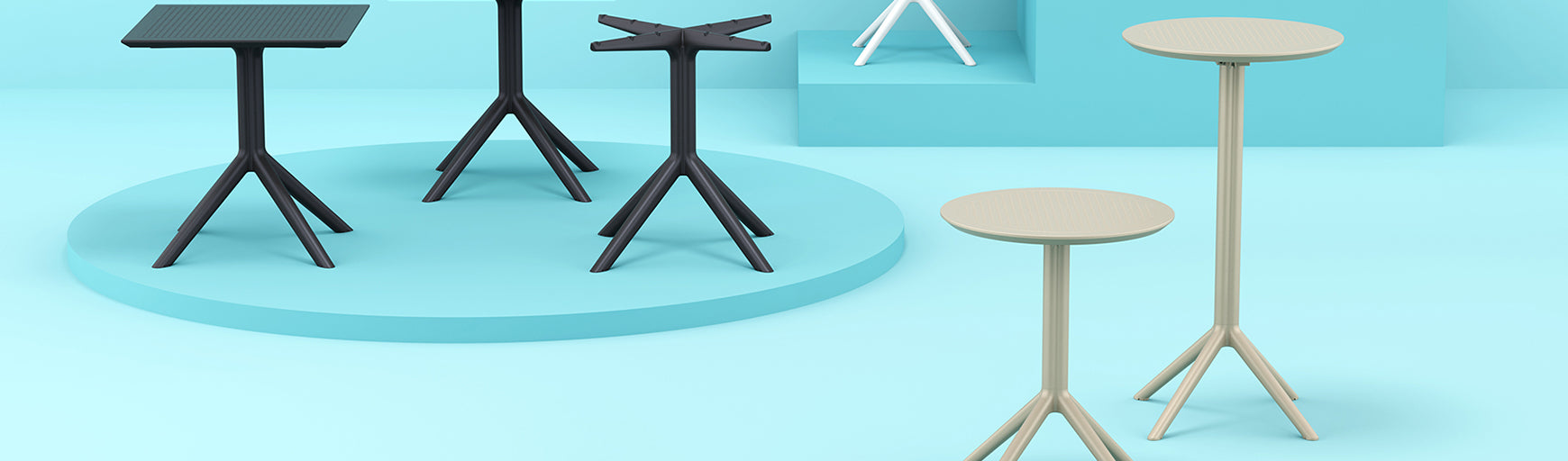 Sky Folding Leaner 600Dia – Issa Furniture