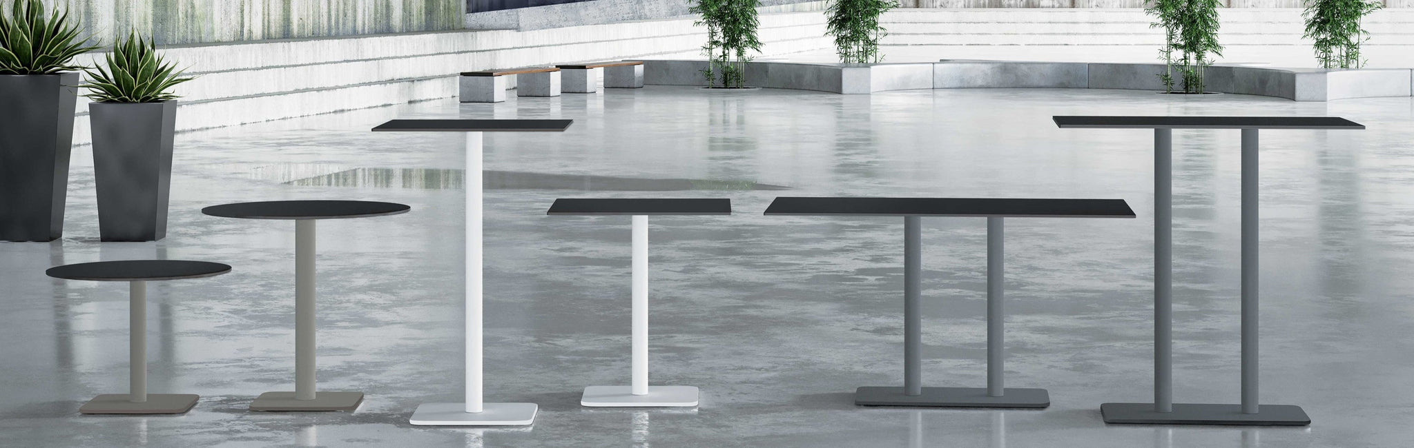 Soft Radius Double Stem Table – Issa Furniture