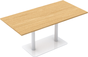 Soft Radius Double Stem Table – Issa Furniture